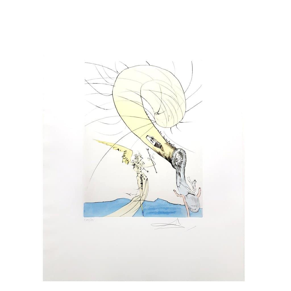 Original Engraving "Snail's Head" by Salvador Dali - Galerie Harmonia