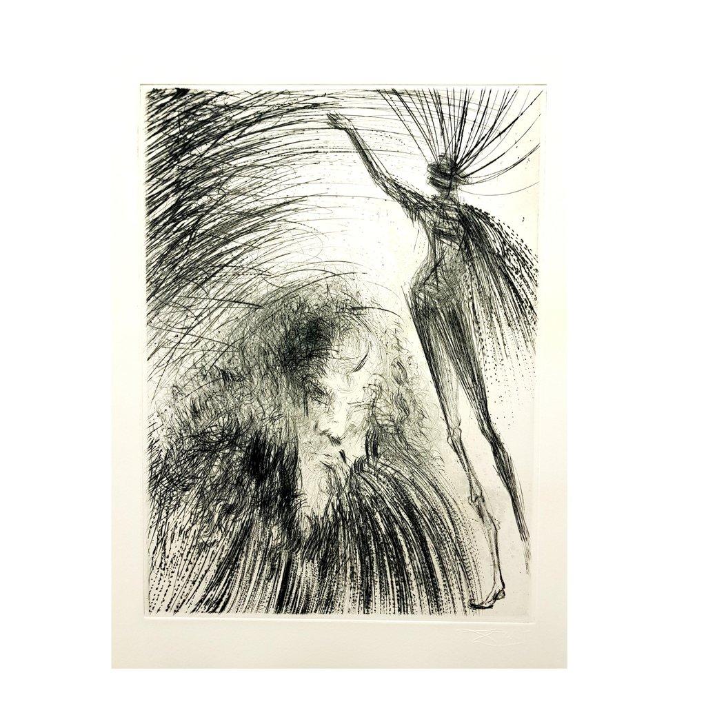 Original Engraving "Old Faust" by Salvador Dali - Galerie Harmonia